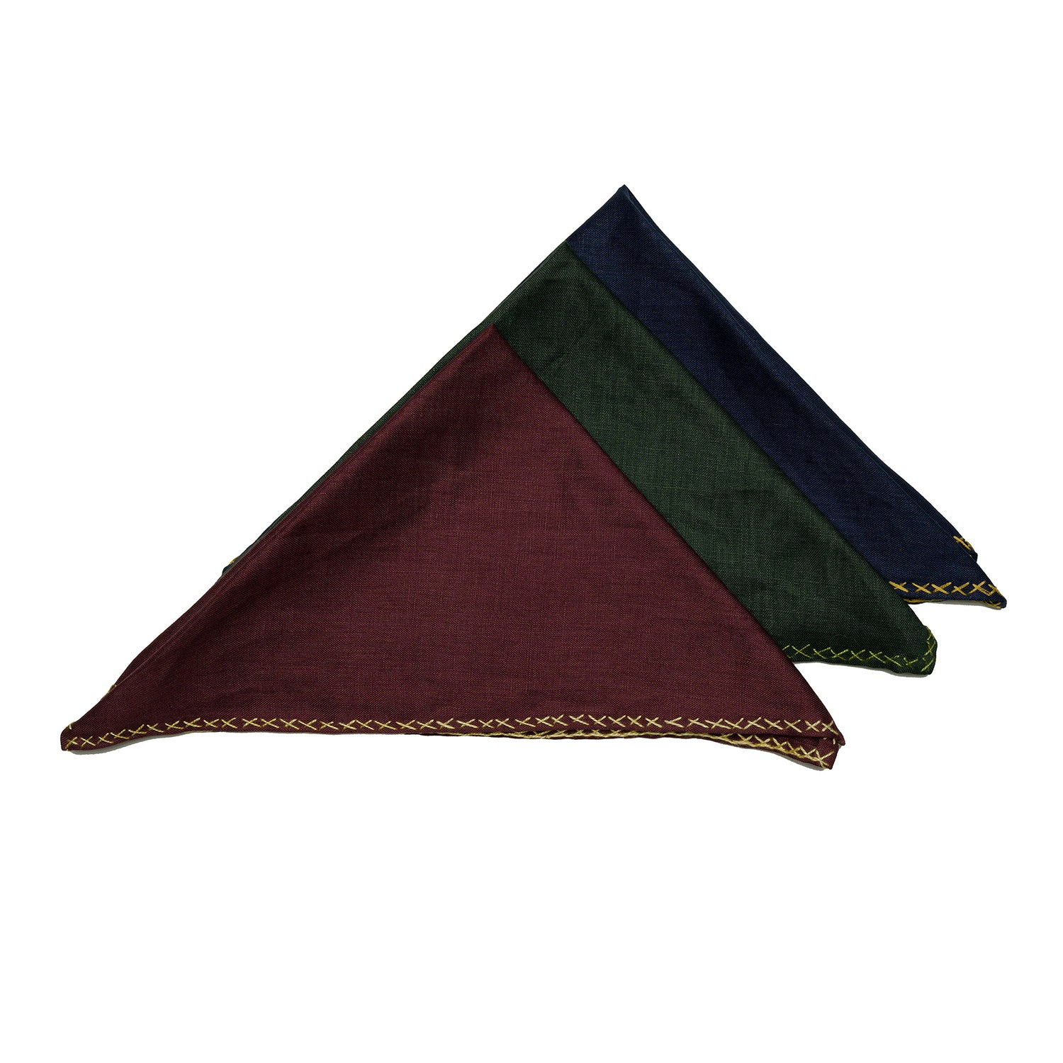 Linen Pocket Squares - Set of 3